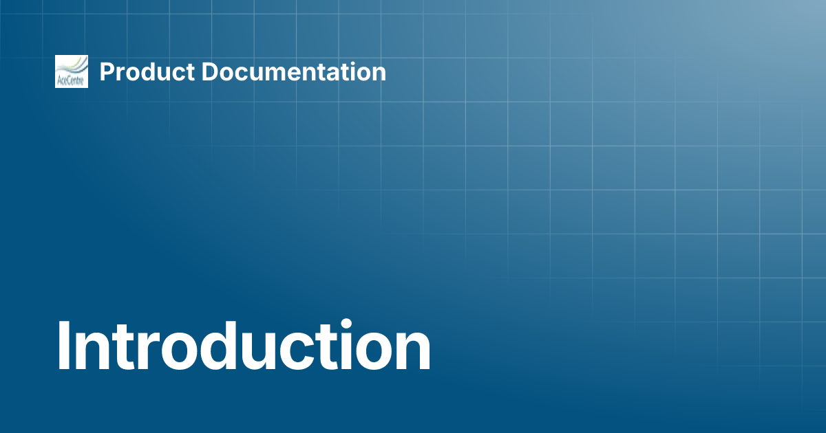 Introduction | Product Documentation