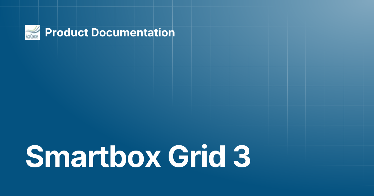 Smartbox Grid 3 | Product Documentation