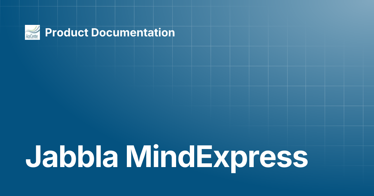 Jabbla MindExpress | Product Documentation