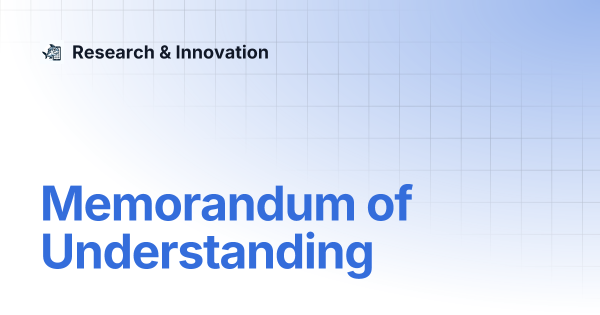 Memorandum of Understanding | Research & Innovation